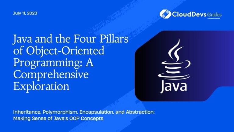 Java and the Four Pillars of Object-Oriented Programming: A ...